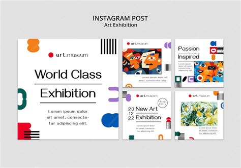 Free Psd Flat Design Exhibition Template