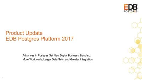 Product Update Edb Postgres Platform 2017 Ppt