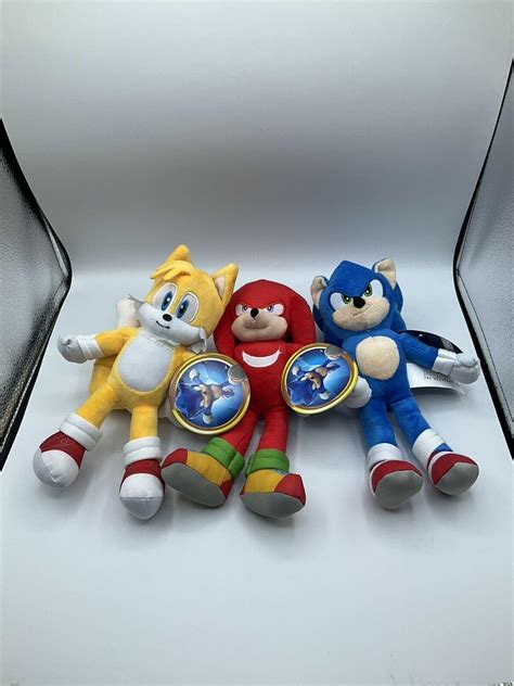 Sonic The Hedgehog 2 Movie Plush 9 Set Tails Sonic Knuckles Jakks