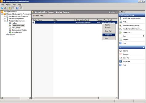 Create Distribution Group In Exchange