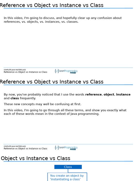 Slides Oop Part 1 Inheritance Reference Vs Object Vs Instance Vs Class