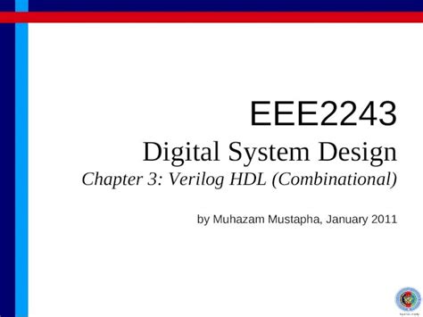 Ppt Eee2243 Digital System Design Chapter 3 Verilog Hdl