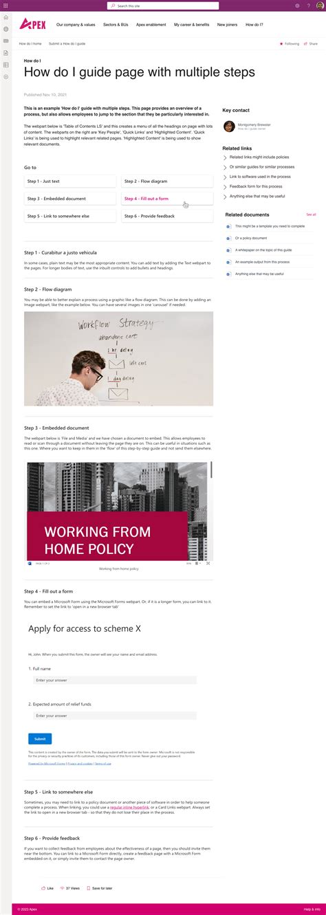 10 Sharepoint Site And Page Templates With Intranet Examples