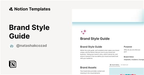 Brand Style Guide Template By Creative Expansion Notion Marketplace