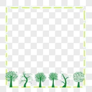 Green Tree Border PNG Image PSD File Free Download Lovepik 400628334