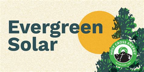 Evergreen Solar Holy Cross Energy