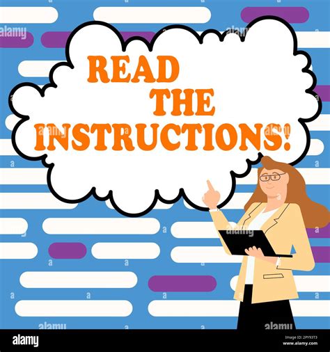 Sign Displaying Read The Instructions Conceptual Photo Carefully Read