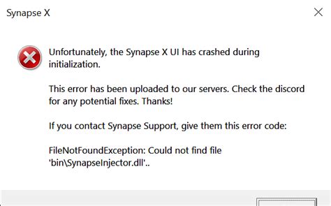 HELP SynapseX Failed To Download Launcher Data This Is Usually Caused By Your Network