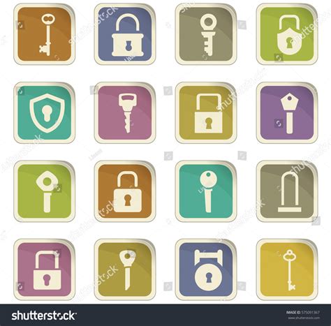Lock And Key Icon Set For Web Sites And User Royalty Free Stock Vector Avopix Com