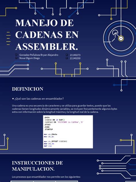 Manejo De Strings Pdf Lenguaje Ensamblador Software