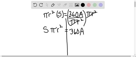solved the area a of a sector of a circle with a radius r and angle
