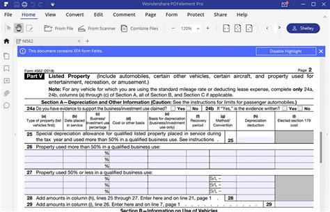 For Fill How To In IRS Form 4562