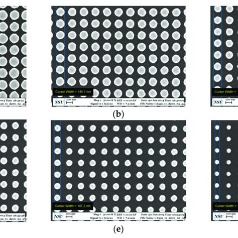 a representative high resolution sem image of an au dimer array with