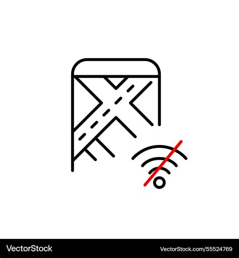 Smartphone Map And No Wi Fi Symbol Live Royalty Free Vector