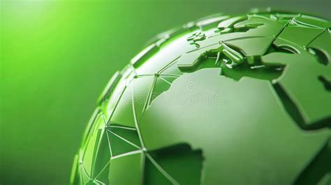 Green Globe With Digital Connections Symbolizes Global Connectivity And Sustainability Ai Stock