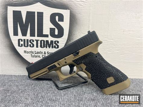 Glock 17 Coated With Graphite Black And Coyote Tan Cerakote