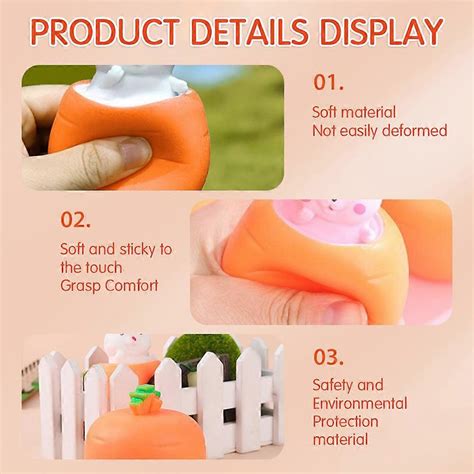 Squeeze Pop Up Carrot Bunny Toy Easter Carrot Bunny Squeeze Toy