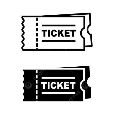 Ticket Vector Illustration With Simple Black And White Design Ticket Icon Template Download On