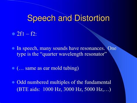 Ppt Distortion In Music And Speech… The Good Bad And The Ugly Powerpoint Presentation Id