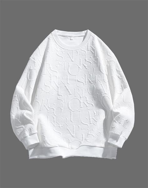 남성 캐주얼 라운드 양각 포인트 맨투맨 Atee111