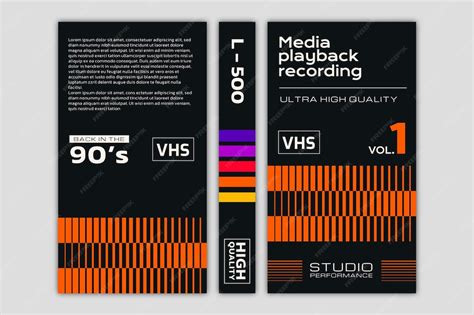 Free Vector Vhs Cover Template Design
