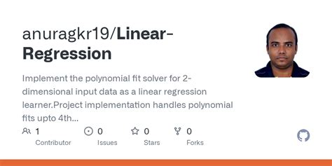 Github Anuragkr19linear Regression Implement The Polynomial Fit Solver For 2 Dimensional