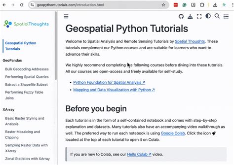 New Home For Open Source Geospatial Python Tutorials Spatial Thoughts
