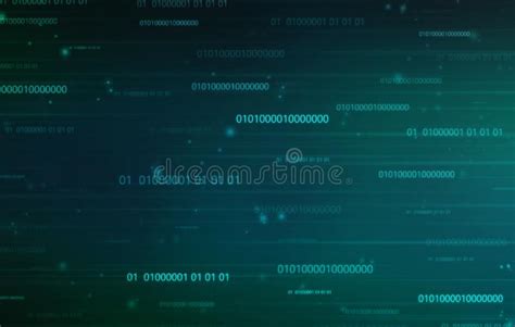 Flowing Number One And Zero Text In Binary Code Format In Technology