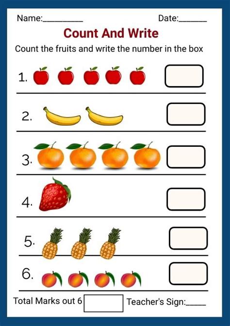 Count And Write Number Counting Worksheets