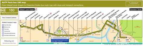 Paris Bus Maps And Timetables For Bus Lines 180 To 189