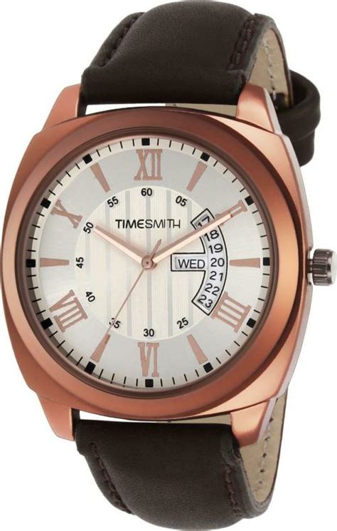 Buy Timesmith Analog White Dial Brown Strap Watch For Men Tsc 021 Ipd Pack Of 1 Analog Watch