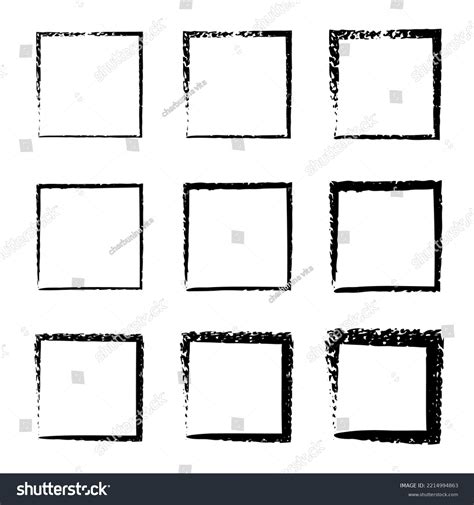 Grunge Frames Vector Set Vector Black Stock Vector Royalty Free 2214994863 Shutterstock