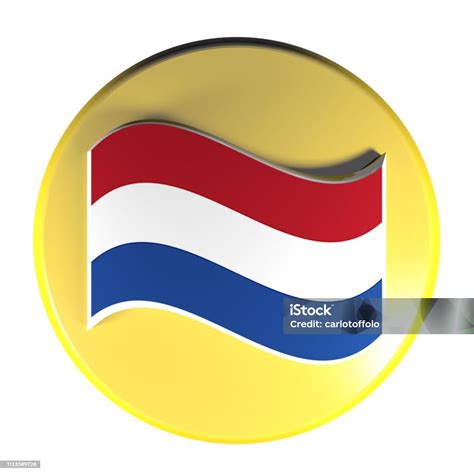 노란색 원 푸시 버튼 네덜란드의 국기3d 렌더링 그림 0명에 대한 스톡 사진 및 기타 이미지 0명 3차원 형태 Istock