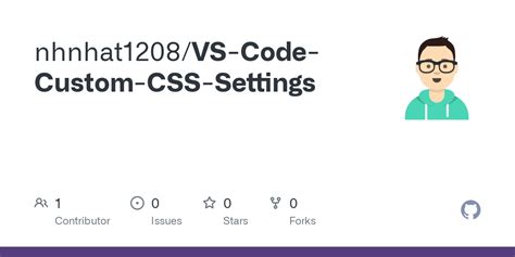 Github Nhnhat1208vs Code Custom Css Settings