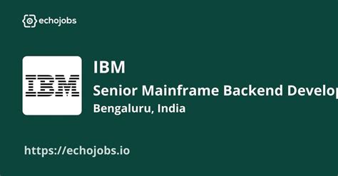 Hiring Senior Mainframe Backend Developer Bengaluru India R Hiring Senior Mainframe Backend Developer Bengaluru India R