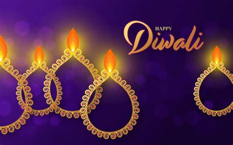 해피 디왈리 디파발리 인도 축제 프리미엄 벡터