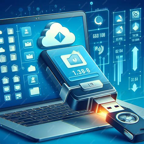 Premium Photo Cloud Technology Storage Digital Storage In The Data Center Via The Pendrive