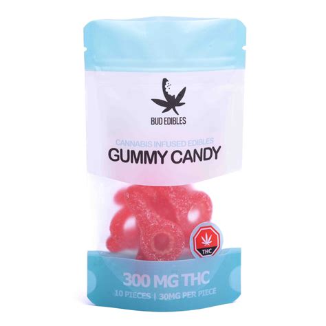 Bud Edibles Sour Raspberry Keys 300mg Thc Buy Weed Online