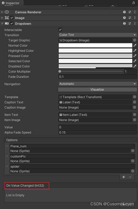 Unity 下拉框dropdown的监听事件unity Dropdown监听 Csdn博客