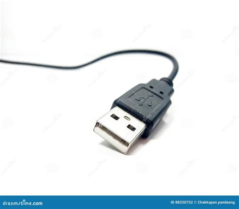 Black And White USB Cable Stock Photo Image Of Black 88250752