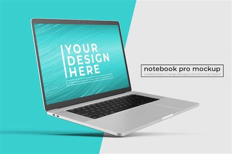 Premium PSD Customizable Realistic Premium Mobile Notebook Mock Up In Left Tilted Position