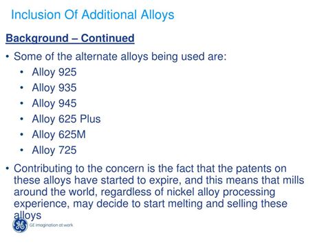 PPT Carry Over From API SC6 Winter Meeting API Standard 6A718 Inclusion Of Additional Alloys