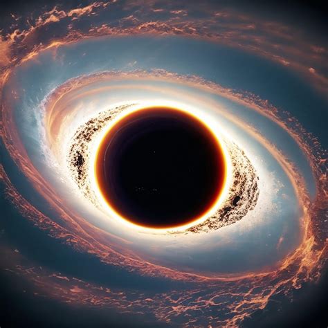 우주에 나타난 블랙홀 프리미엄 사진