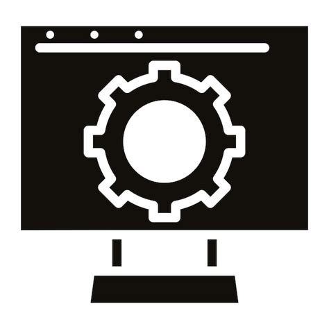 Premium Vector Digital Platform Glyph Solid Black Illustration