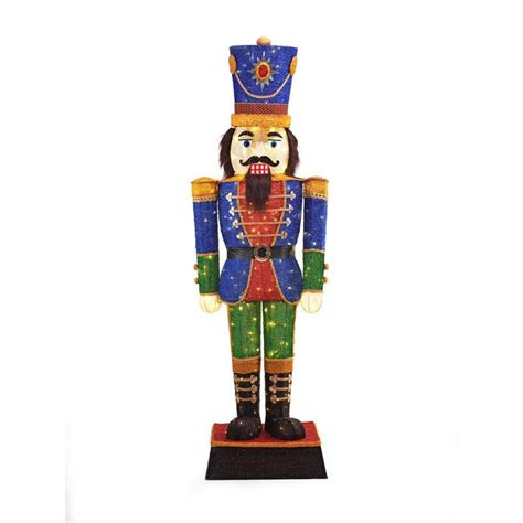 Home Accents Holiday Toasty Tinsel 72 In Led Tinsel Nutcracker Ty586