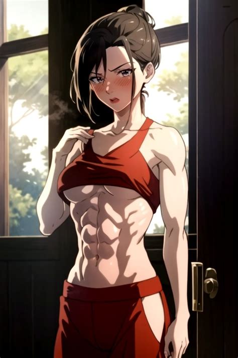 Detailed Screencap Underboob Muscular AI Porn