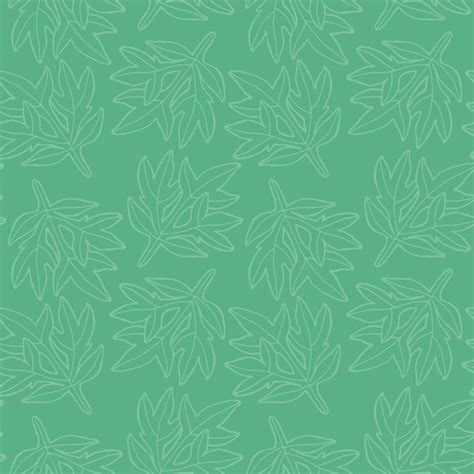 Premium Vector The Pattern With Contoured Fig Leaves In Green Is Seamless
