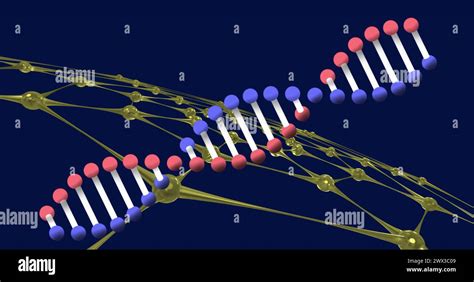 Image Of Dna Structure And Networking Design Representing Global