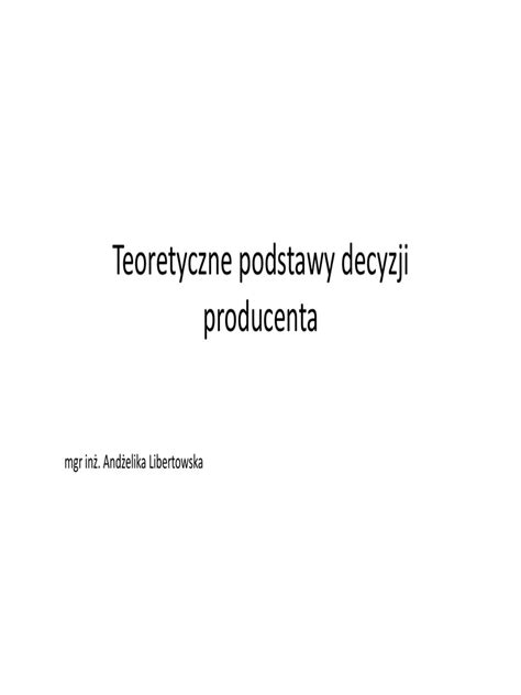 Optimum Producenta | PDF