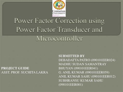 Ppt Power Factor Correction Using Power Factor Transducer And Microcontroller Powerpoint